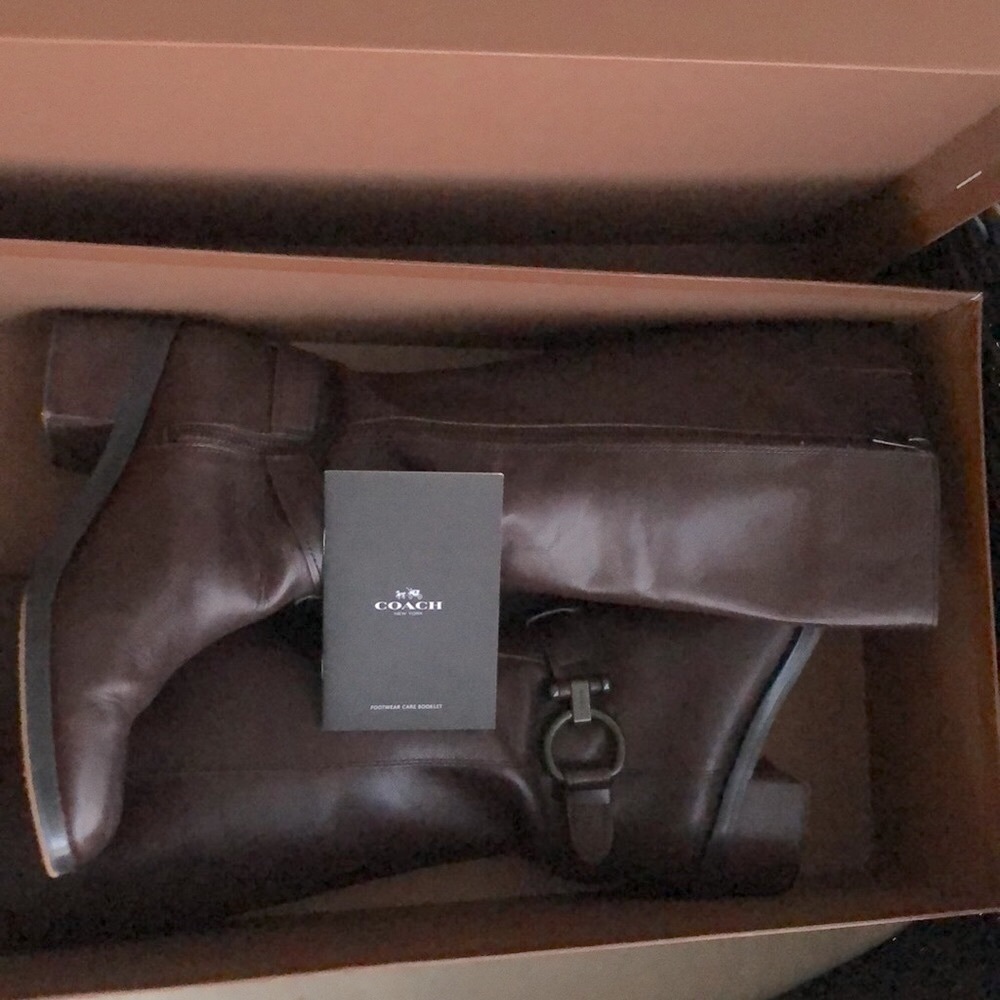 Coach Caroline Extended Calf Black Boots - Gem